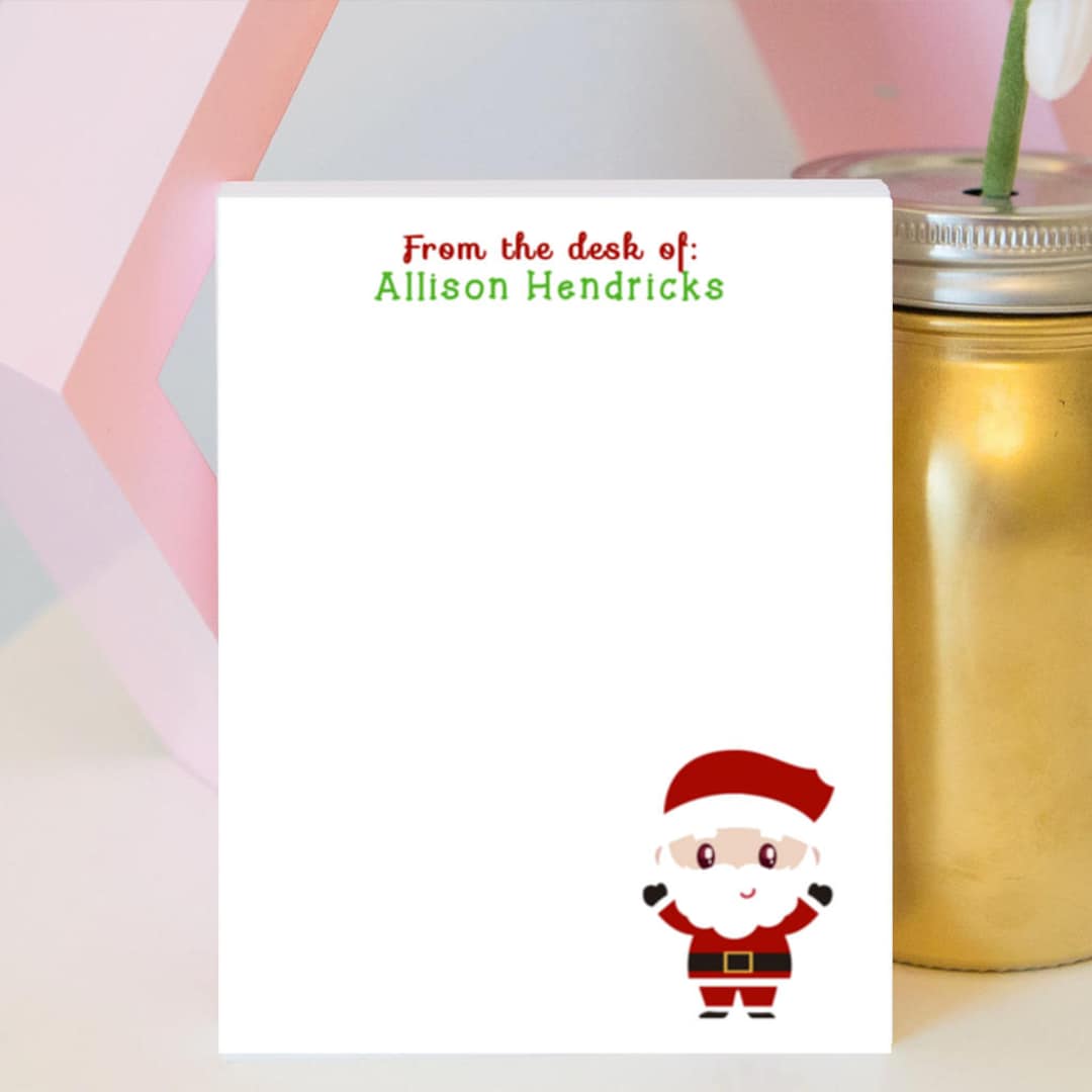 Christmas Notepad - Santa Notepad - Santa Claus - Santa Gift - Winter ...
