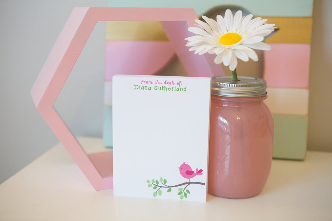 Little Birdie Notepad - Personalized Notepad - Birdie Notepad ...