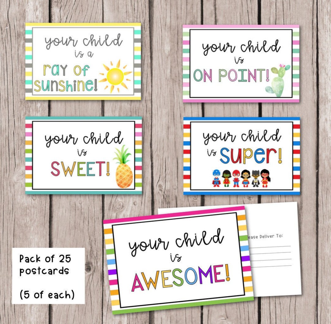 Happy Mail for Students BUNDLE (5 of Each Kind) - Postcard for Students ...