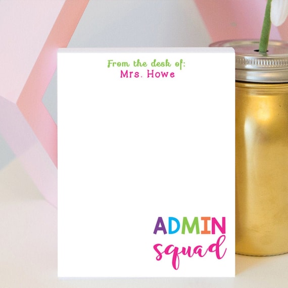Admin Squad Notepad Principal Appreciation Principal - Etsy