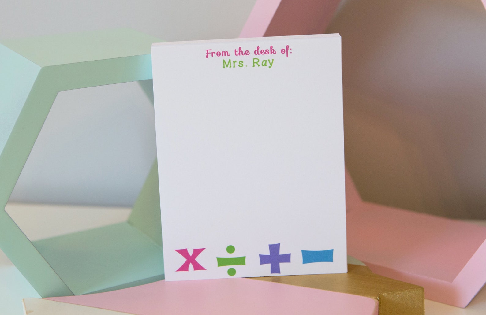 Personalized Math Teacher Notepad Teacher Gift Math - Etsy