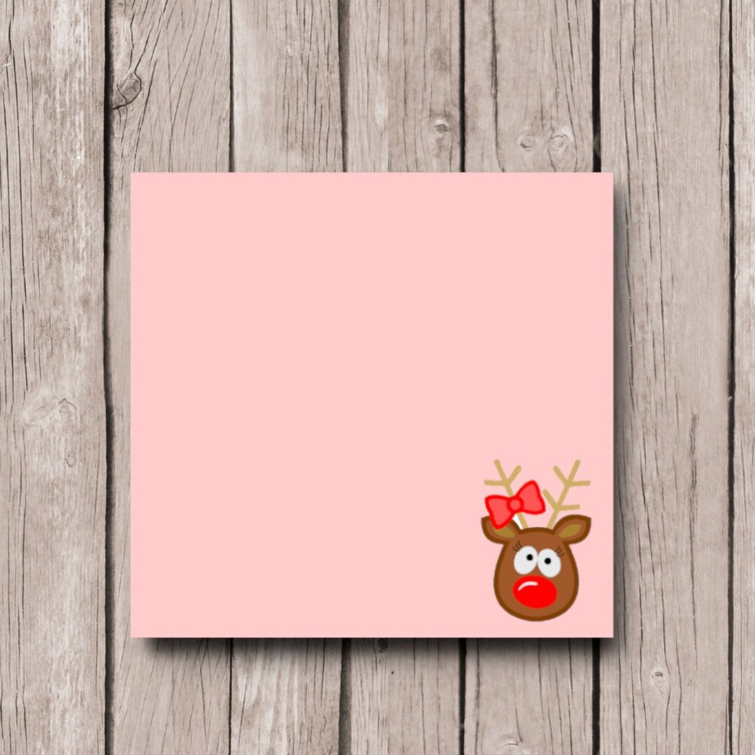 Rudolph Christmas Sticky Note 3x3 Inch-sticky Notes Winter Sticky Note ...