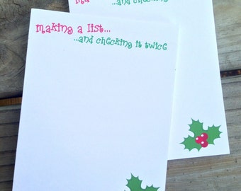 Making A List Checking It Twice Notepad Holiday Christmas - Etsy