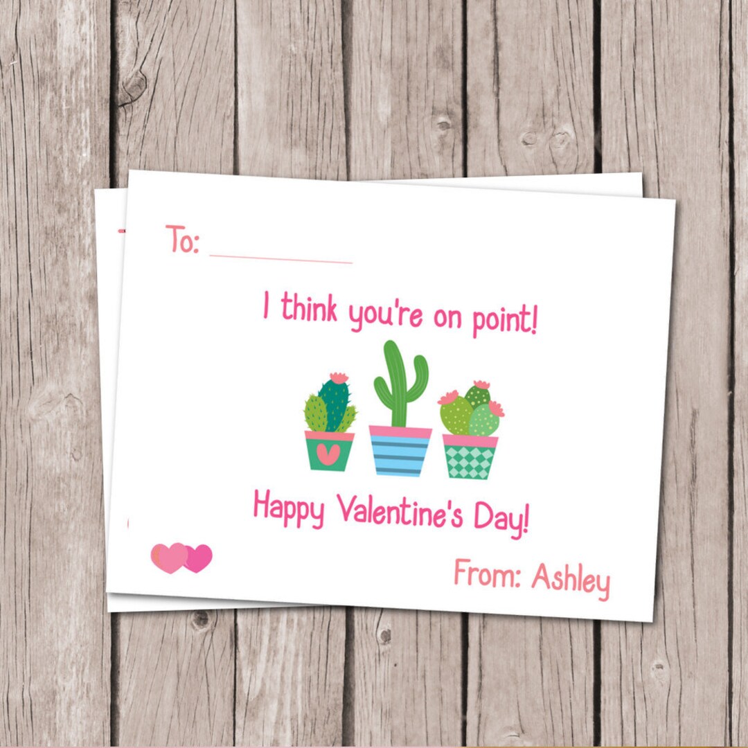 Cactus Valentines Day Cards - Valentine's Day - Cactus Card - on Point ...