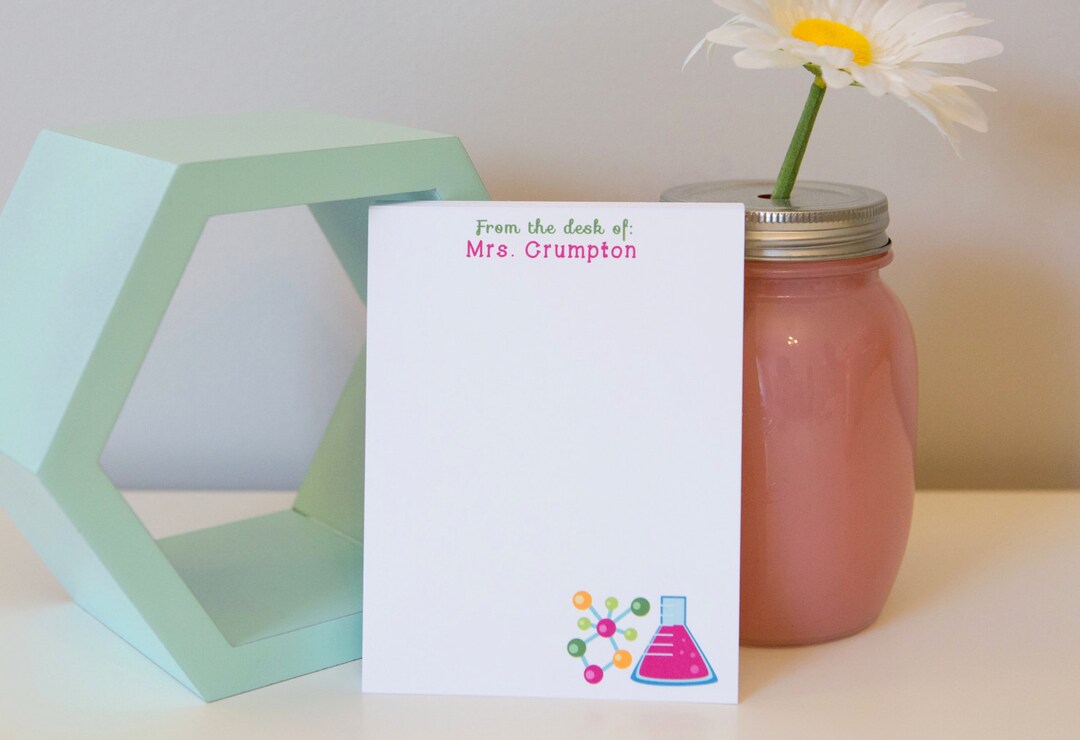 Personalized Science Teacher Notepad - Teacher Gift - Personalized ...