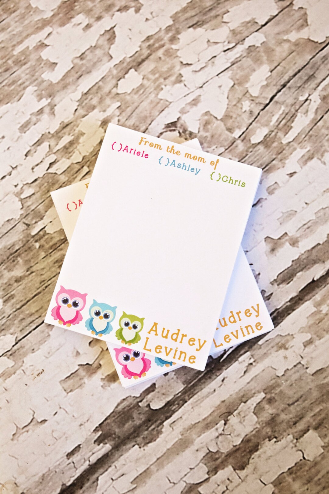 Owl Personalized Notepad - Notes From Mom - Notes for School - Mom ...
