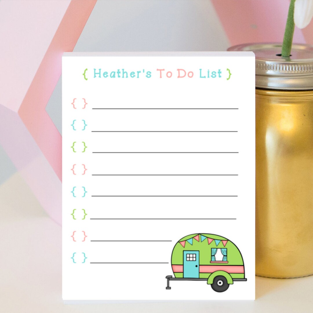 Happy Camper to Do List - Happy Camper - Personalized Teacher Notepad ...