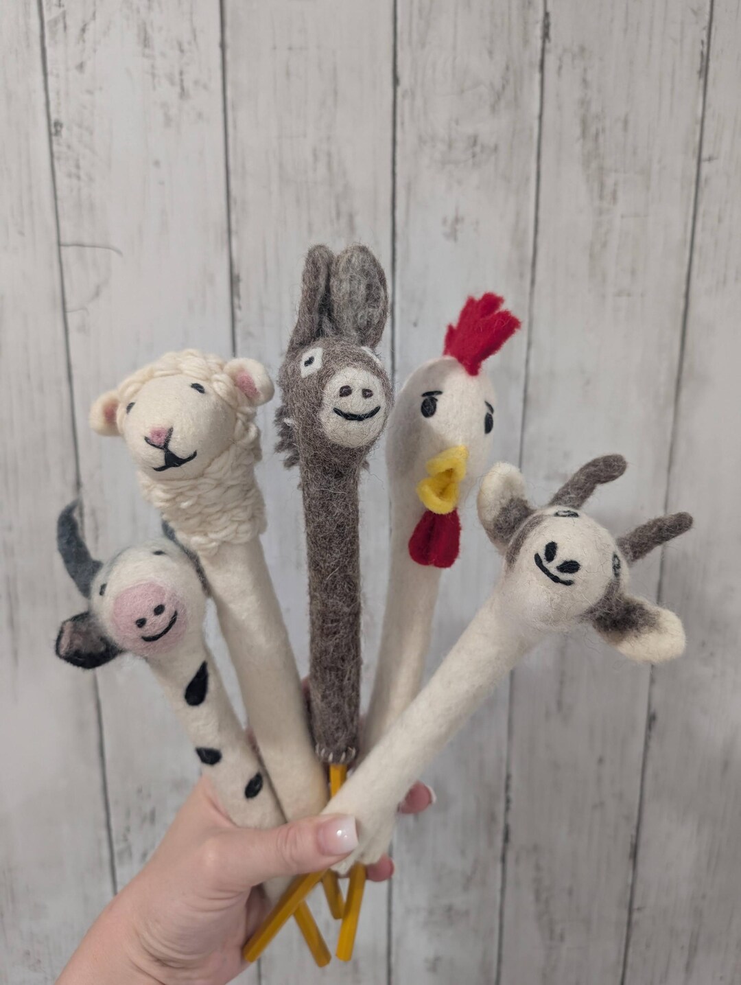 Barnyard Pencil Puppets - Etsy