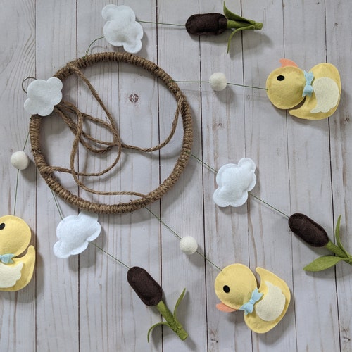 Baby Mobile Ducky Duckling Amigurumi Baby Crib Mobile Duck - Etsy