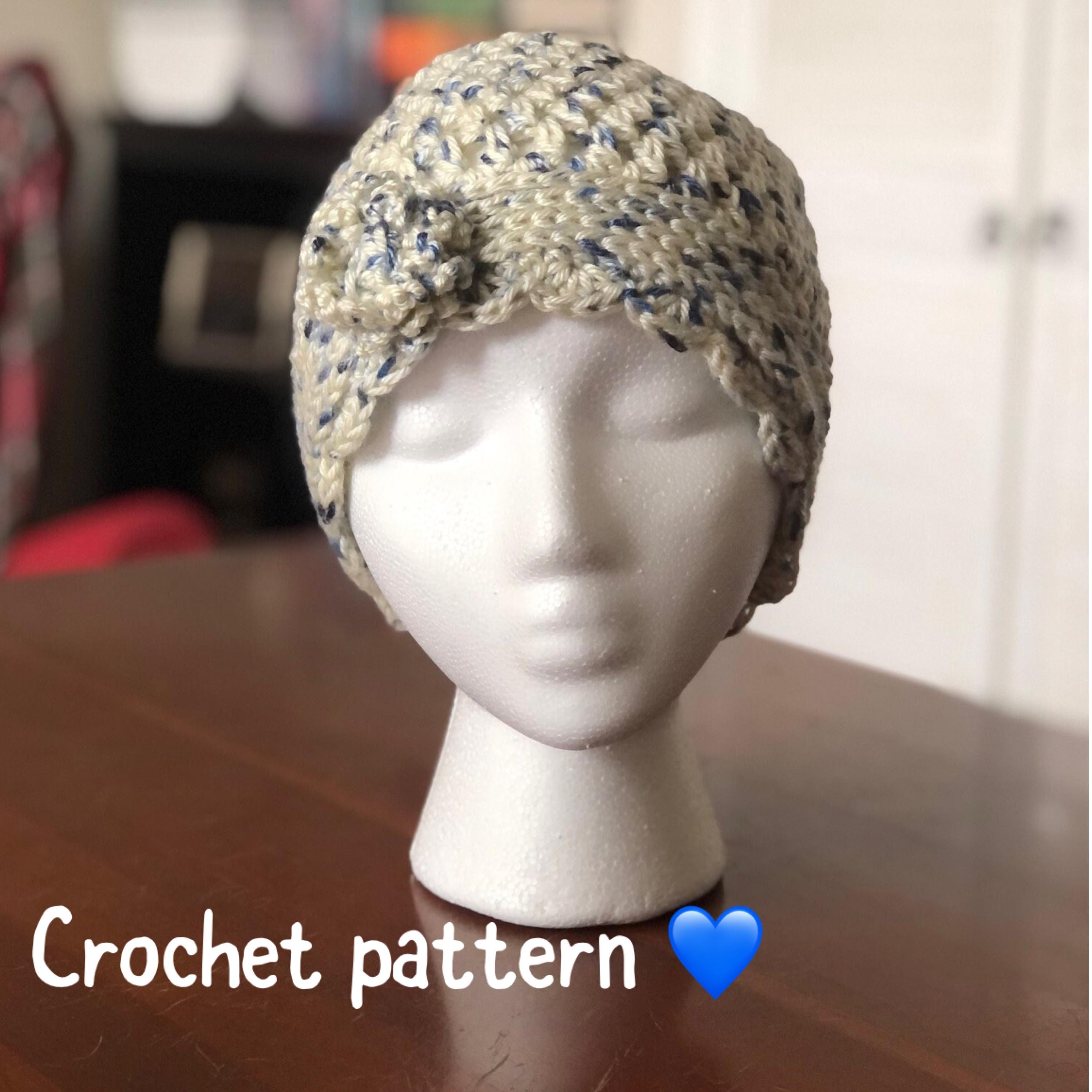 Form-fitting Frilly Cloche Hat - Adult Size - Crochet PATTERN - Chemo ...