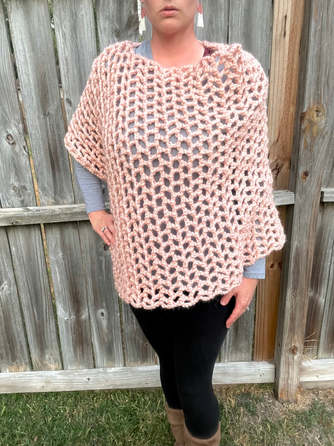 Easy Lightweight Fashion Poncho - Crochet PATTERN - Beginner Level ...