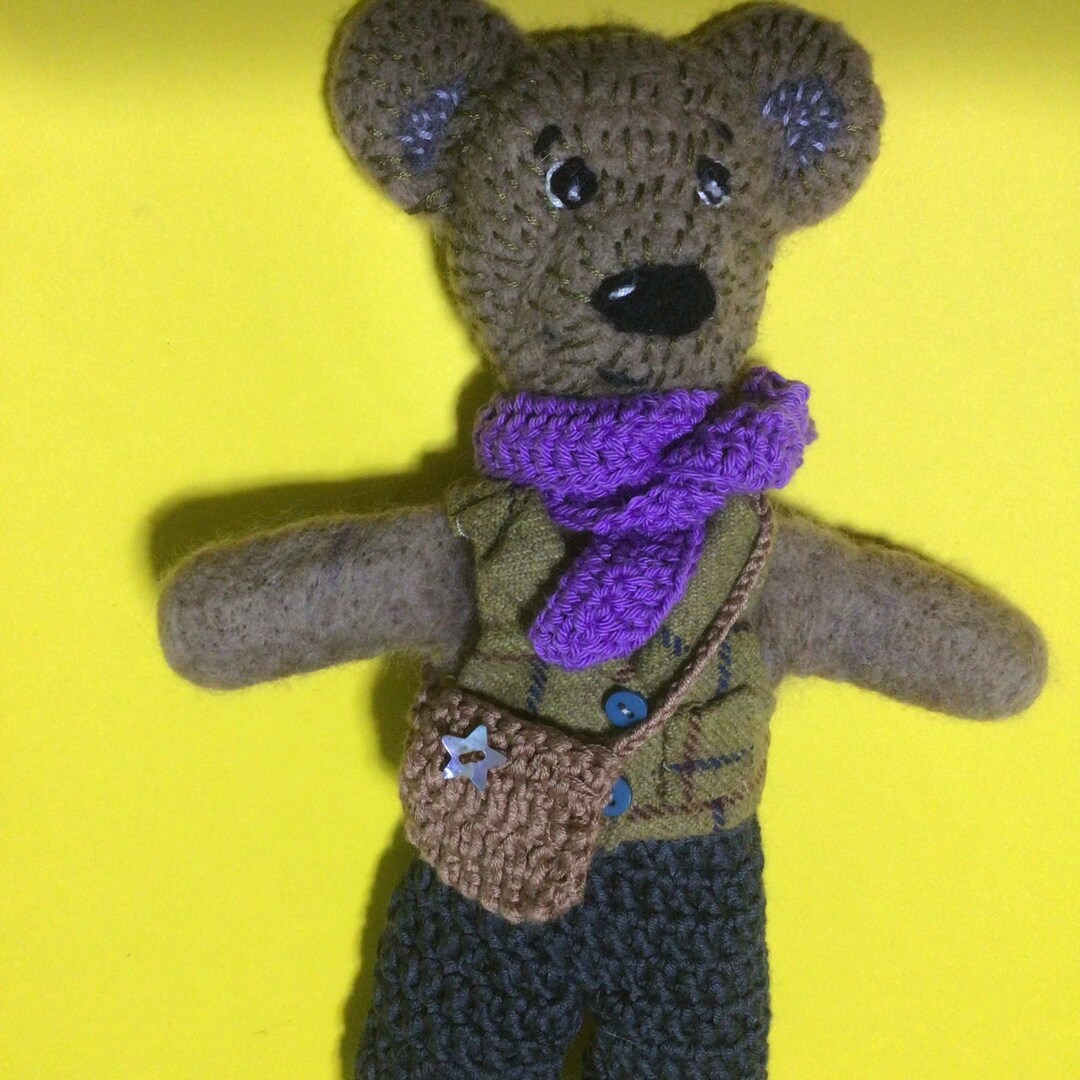 Bear Art Doll, Bear Felted Doll - Etsy