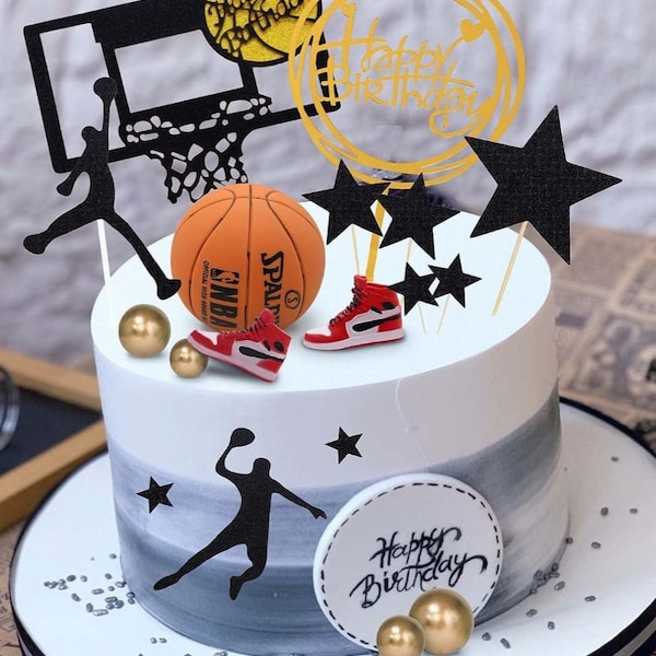 Basketball Cake Topper - Etsy