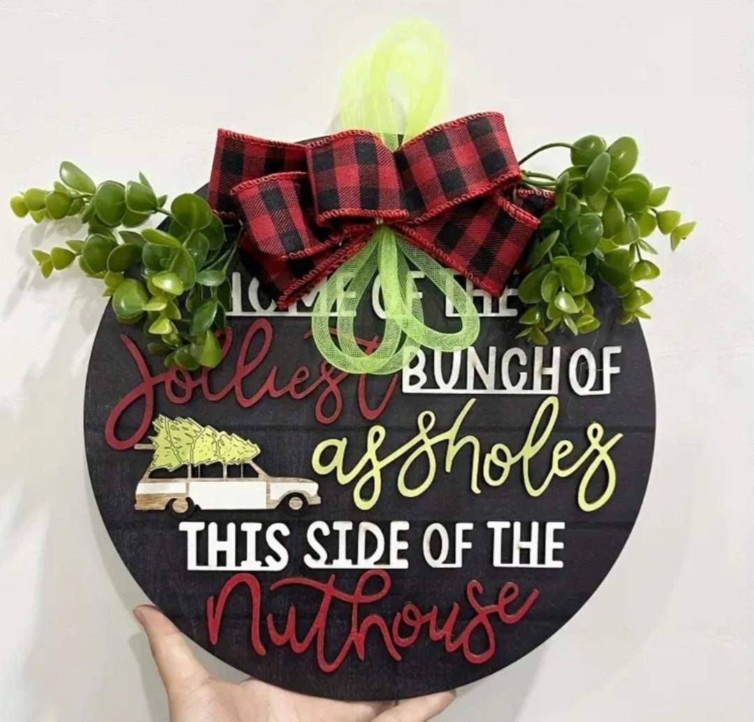 Christmas Wreath, Christmas Door Hanger, Christmas Vacation Door Hanger ...