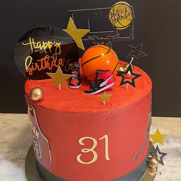 Basketball Cake Topper - Etsy
