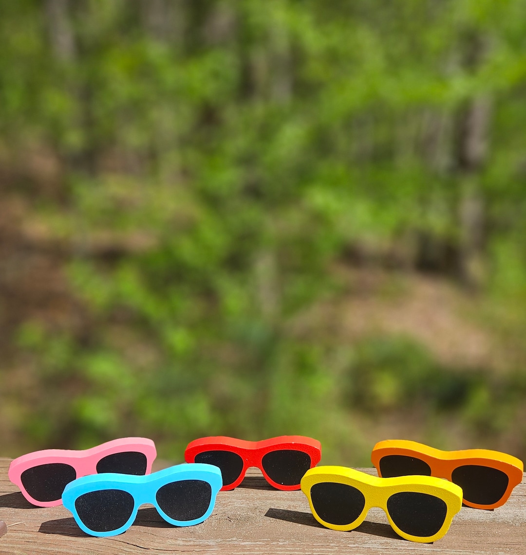 Summer Wooden Sunglasses Decor: Tiered Tray Farmhouse Sign - Etsy