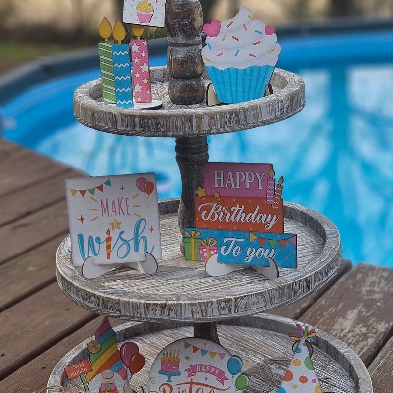 Birthday Tier Tray - Etsy