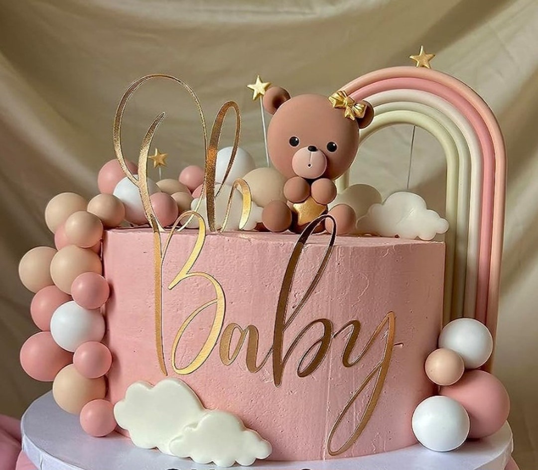 Cake Topper, Rainbow Cake Topper, Birthday Cake Topper, Baby Shower ...
