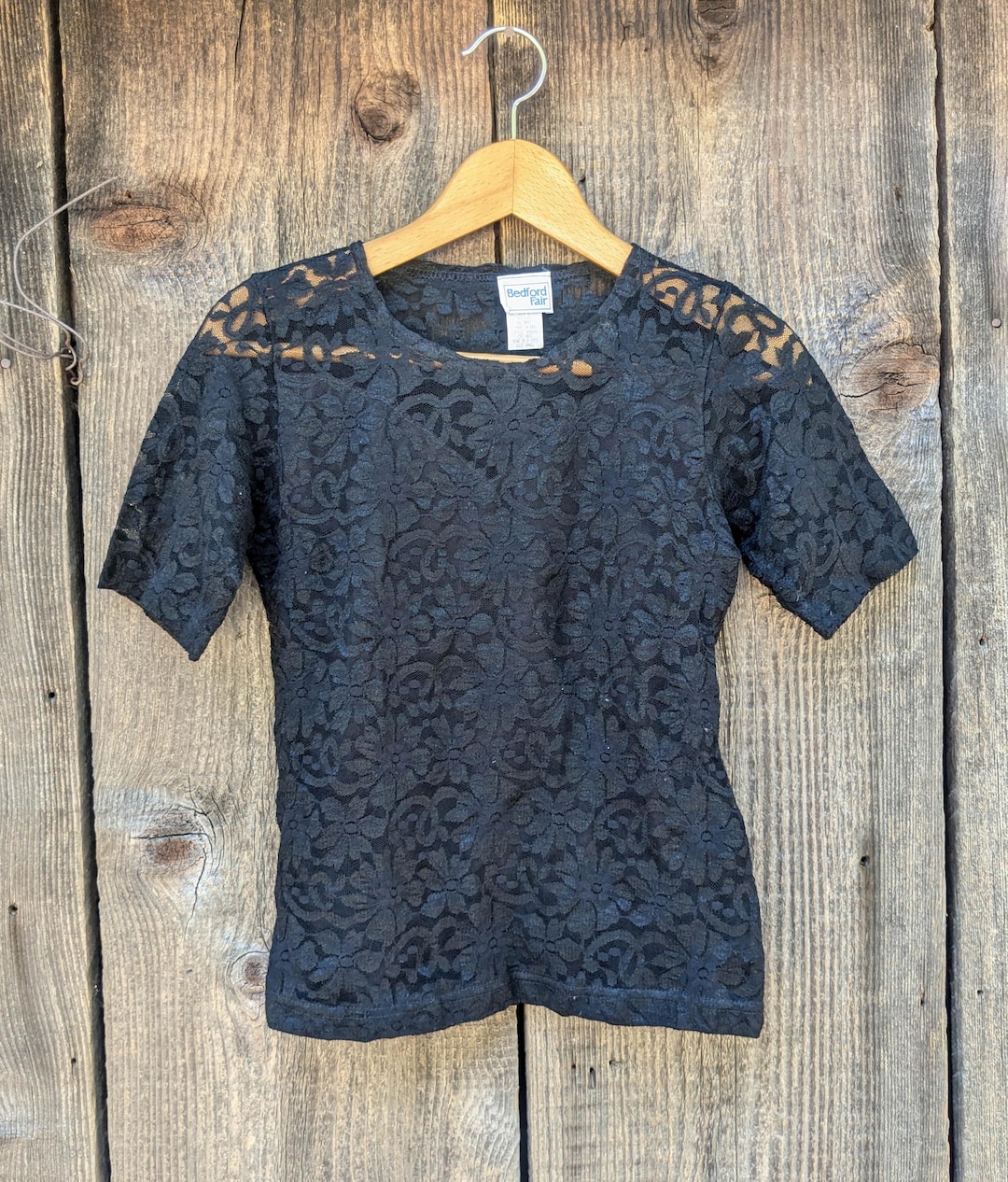 90s Vintage Y2K Black Lace T Shirt Crop Top Stretchy Cropped Tee ...