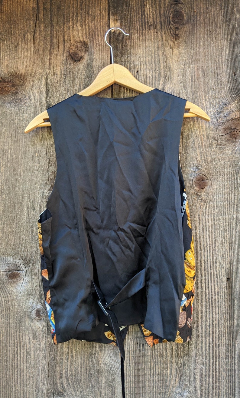 90s Vintage Nicole Miller Silk Vest / Junk Food Snacks Pop Culture ...