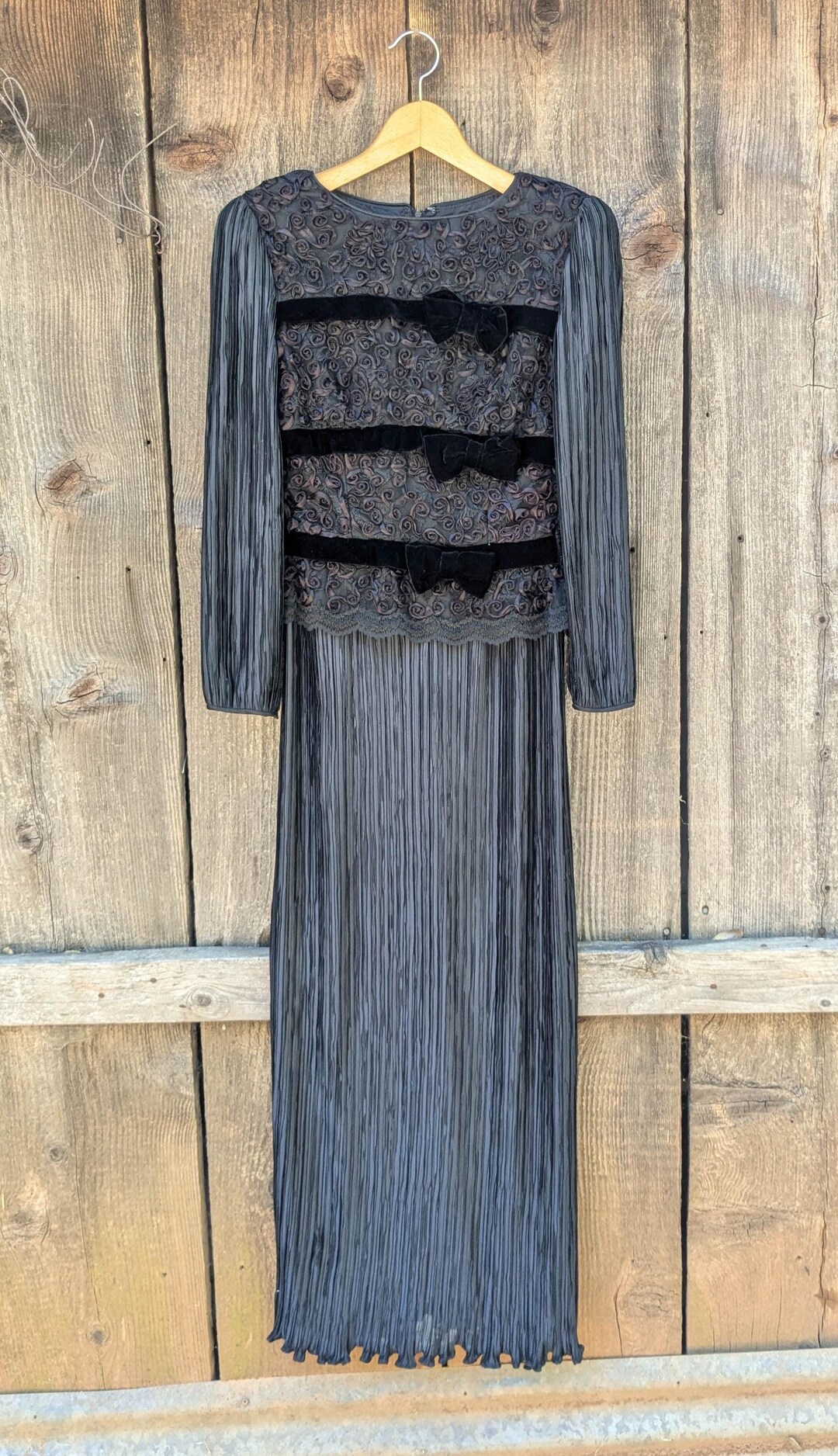 80s Vintage George F Couture Cocktail Dress / Party Maxi Sheath Gown ...