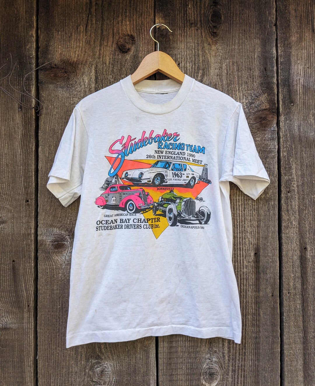 90s Vintage Car Racing T Shirt / Single Stitch Seam Studebaker Classic ...