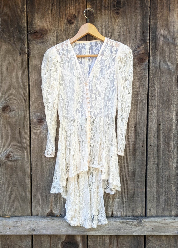 Vintage Ruffle Blouse Flounce Gem