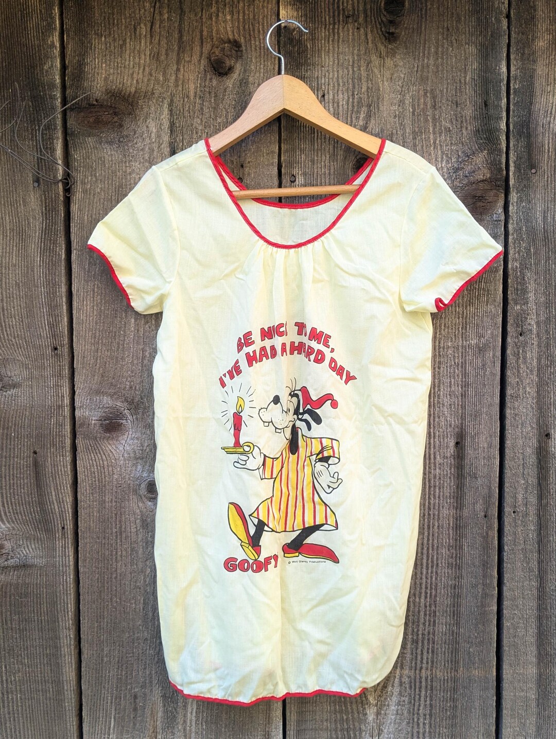 70s Vintage Goofy Nightshirt Nightgown / Be Nice to Me I've Had a Hard ...