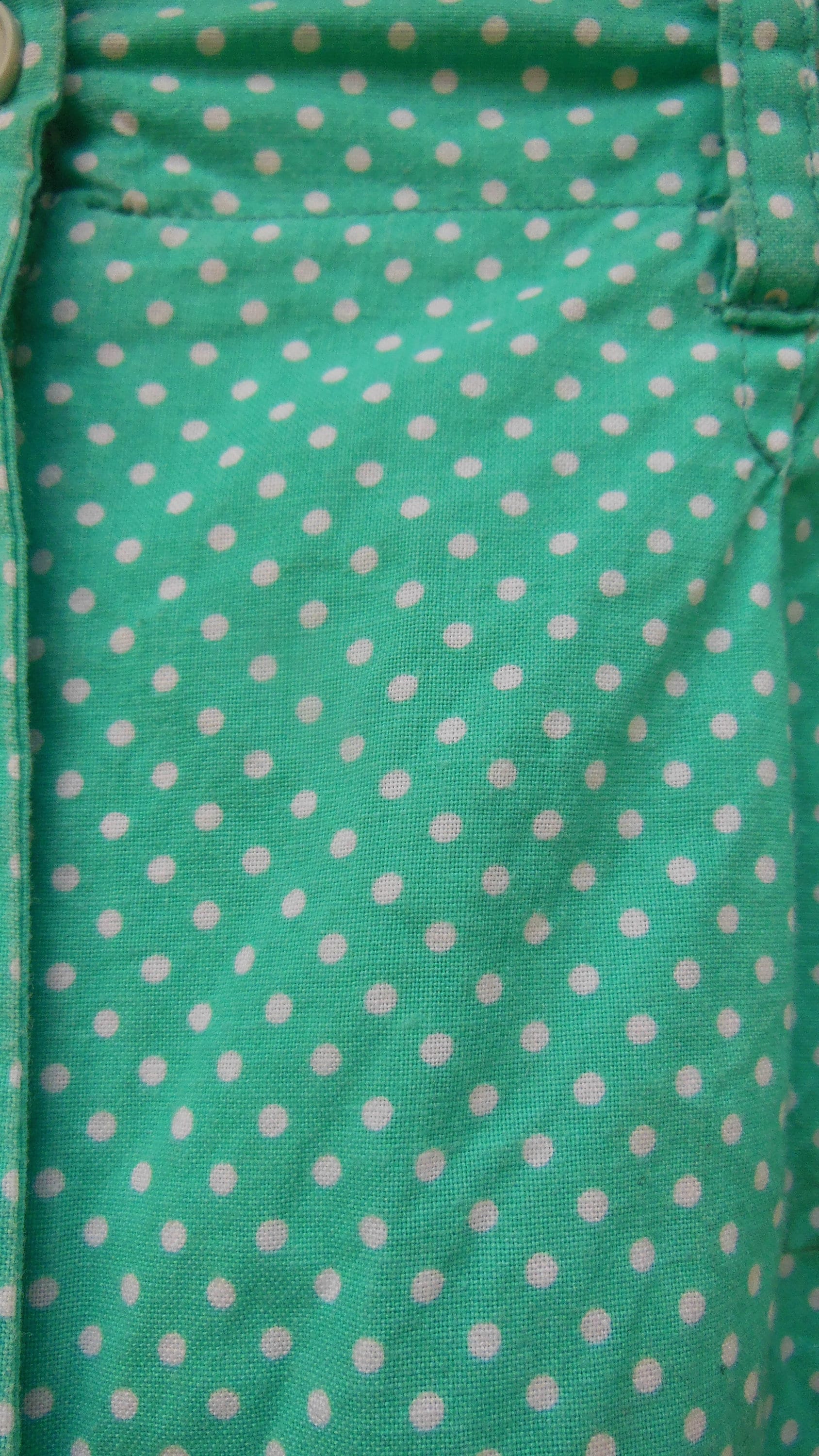 80s vintage green polka dot shorts / teal high waist stretch | Etsy