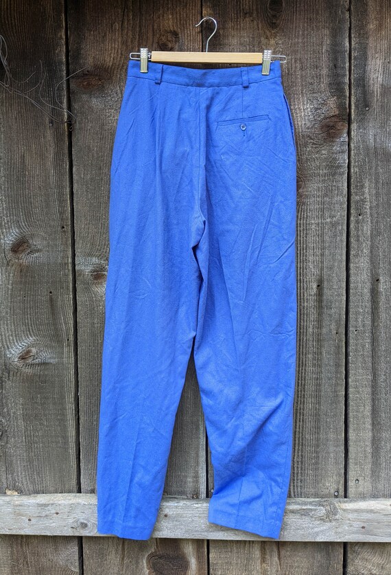 80s vintage blue silk slacks / Liz Claiborne preppy p… - Gem