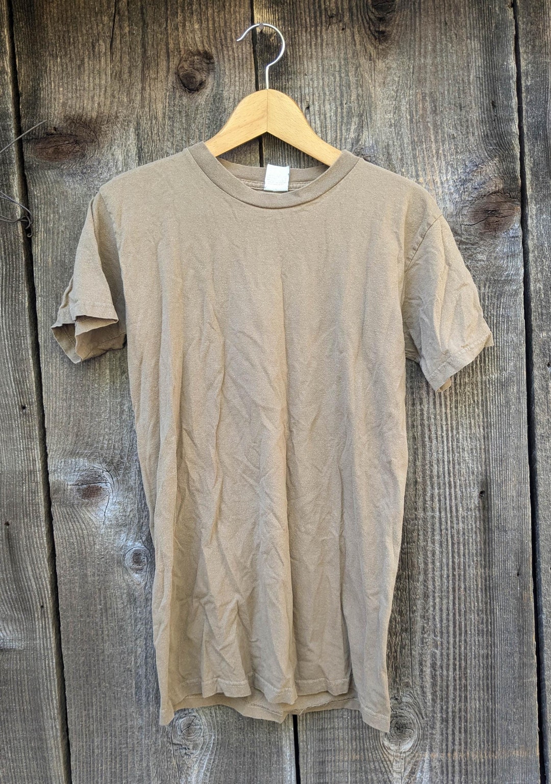 80s Vintage Plain Brown T Shirt S / Blank True Vintage Single Stitch ...