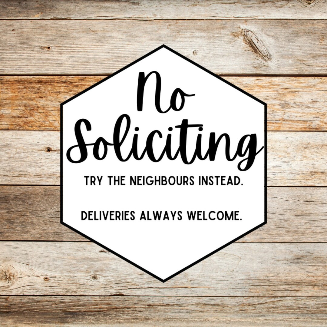 No Soliciting Sign Funny SVG, PDF, PNG, Cricut Files, Laser File ...