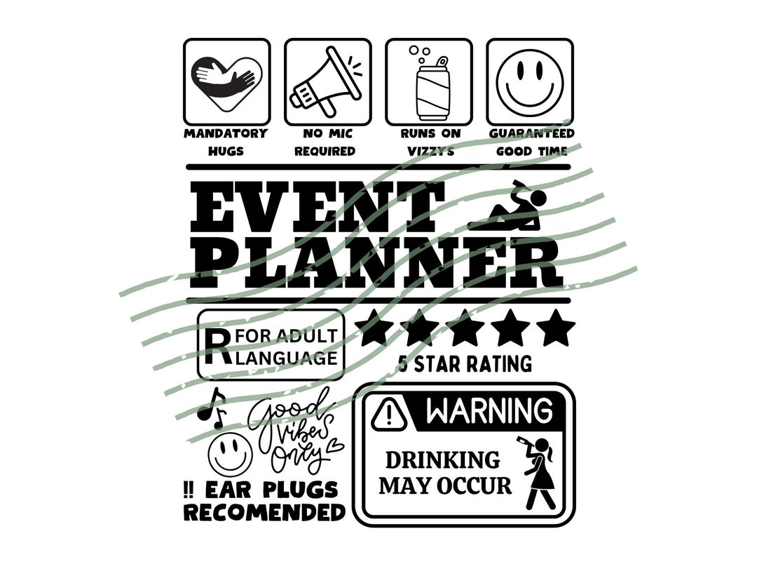 Event Planner SVG, PDF, PNG, Party Planner, Event Planning T-shirt ...