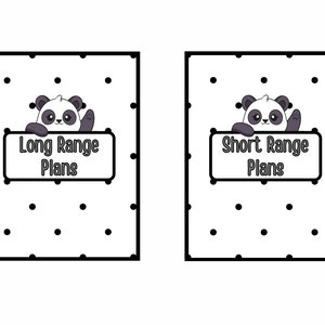 Panda Binder Covers, Teachers Binder Decor, Classroom Decor, Panda ...