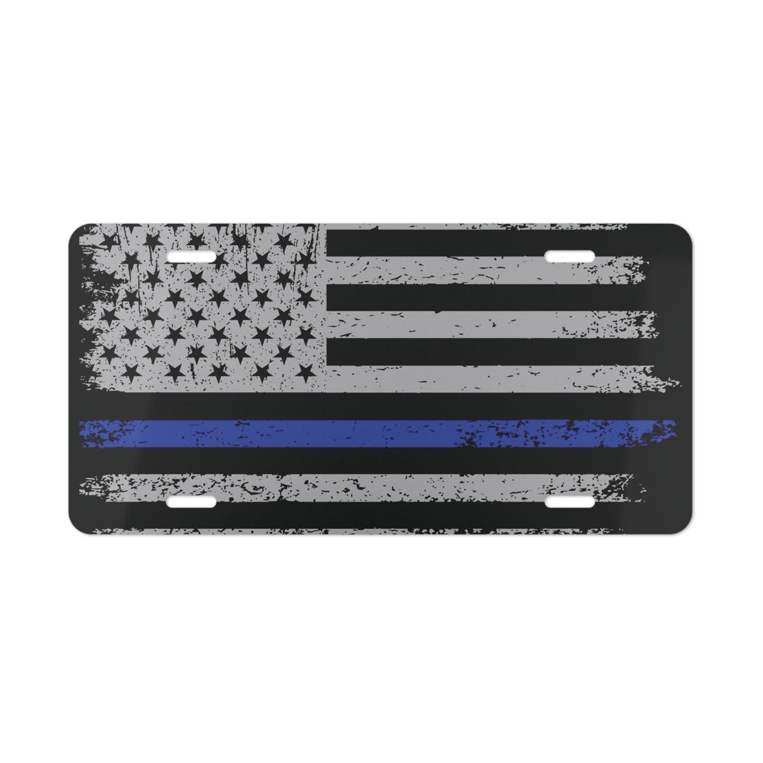 American Flag Vanity Plate, Thin Blue Line License Plate, Patriotic Car ...