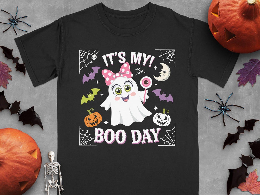 Kids Halloween Ghost T-shirt: Its My Boo Day Graphic Tee - Etsy