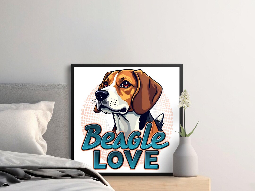 Beagle Dog Illustration: Modern Pet Portrait Art (digital Download) - Etsy