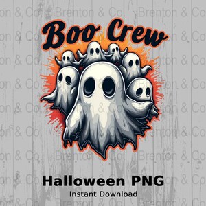Boo Crew Ghost Clipart: Spooky Halloween PNG (digital File) - Etsy