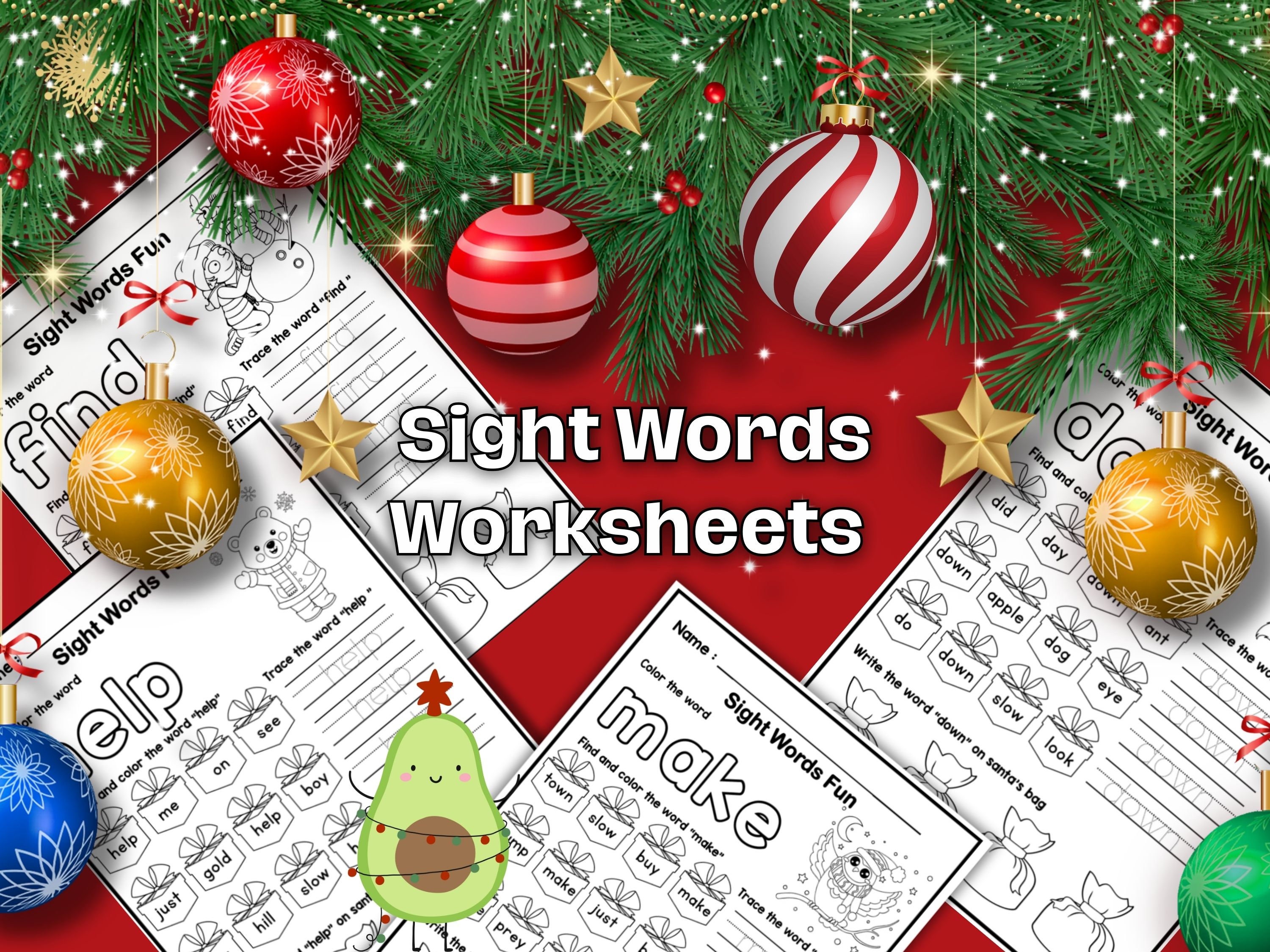 Christmas Sight Words, Sight Words, Sight Word Printable, Sight Word ...