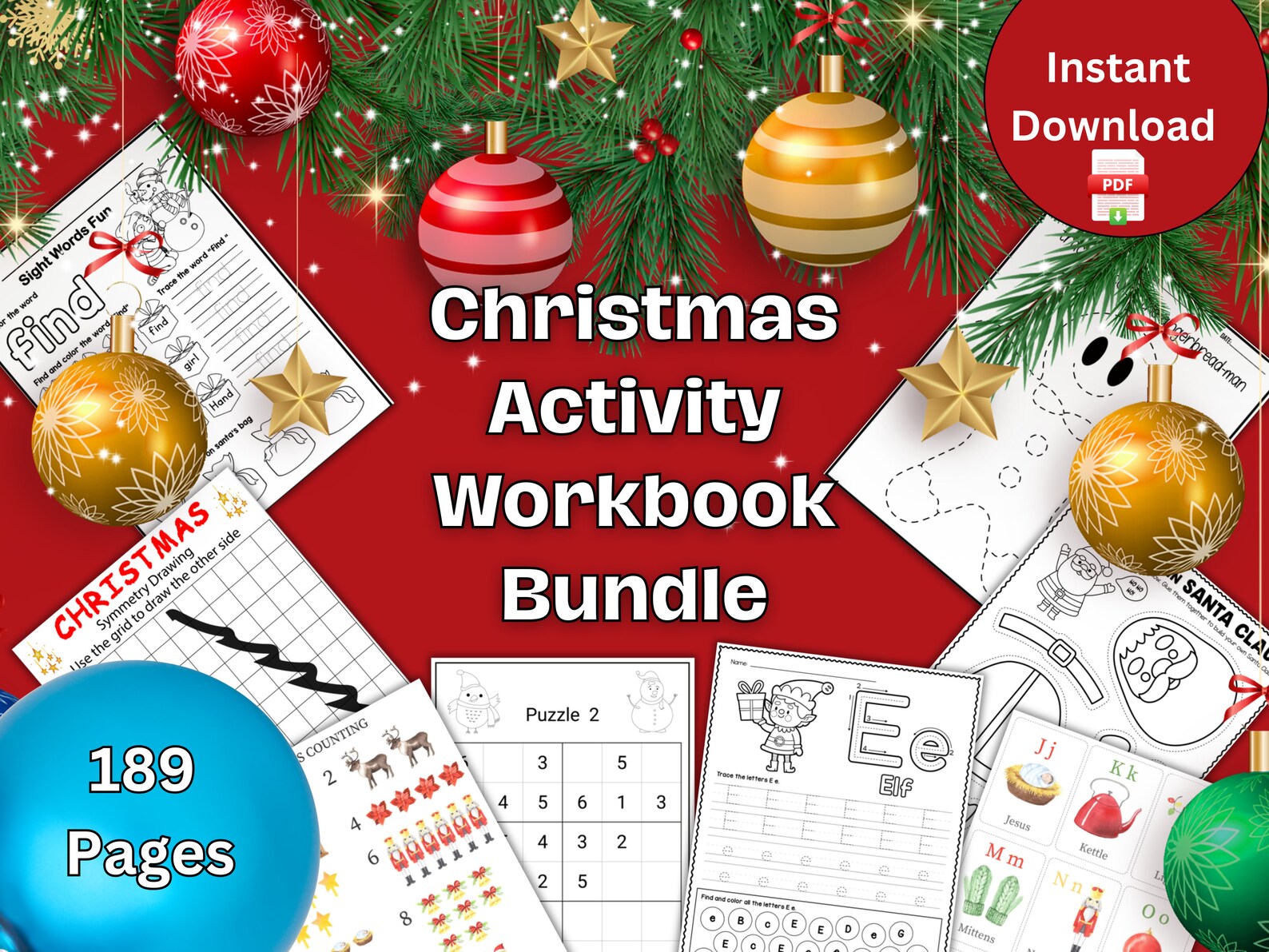 Christmas Activities Printable, Christmas Activity Book, Christmas ...