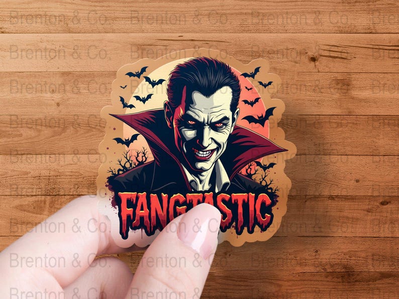 Creepy Vampire Sticker, Halloween Digital Download, Spooky Vampire ...