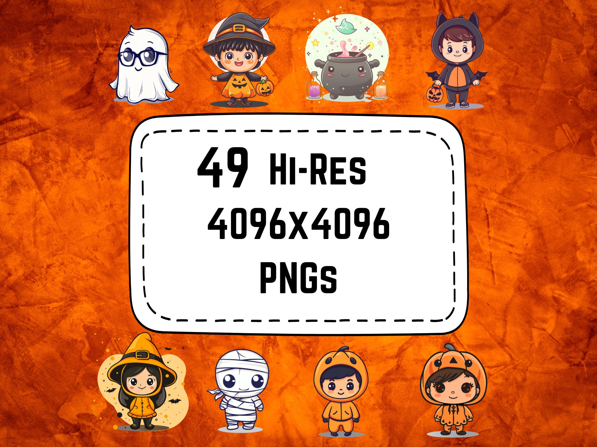 Halloween Clipart Bundle, 49 PNG Bundle, Digital Download, Cute ...