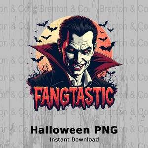 Creepy Vampire Sticker, Halloween Digital Download, Spooky Vampire ...