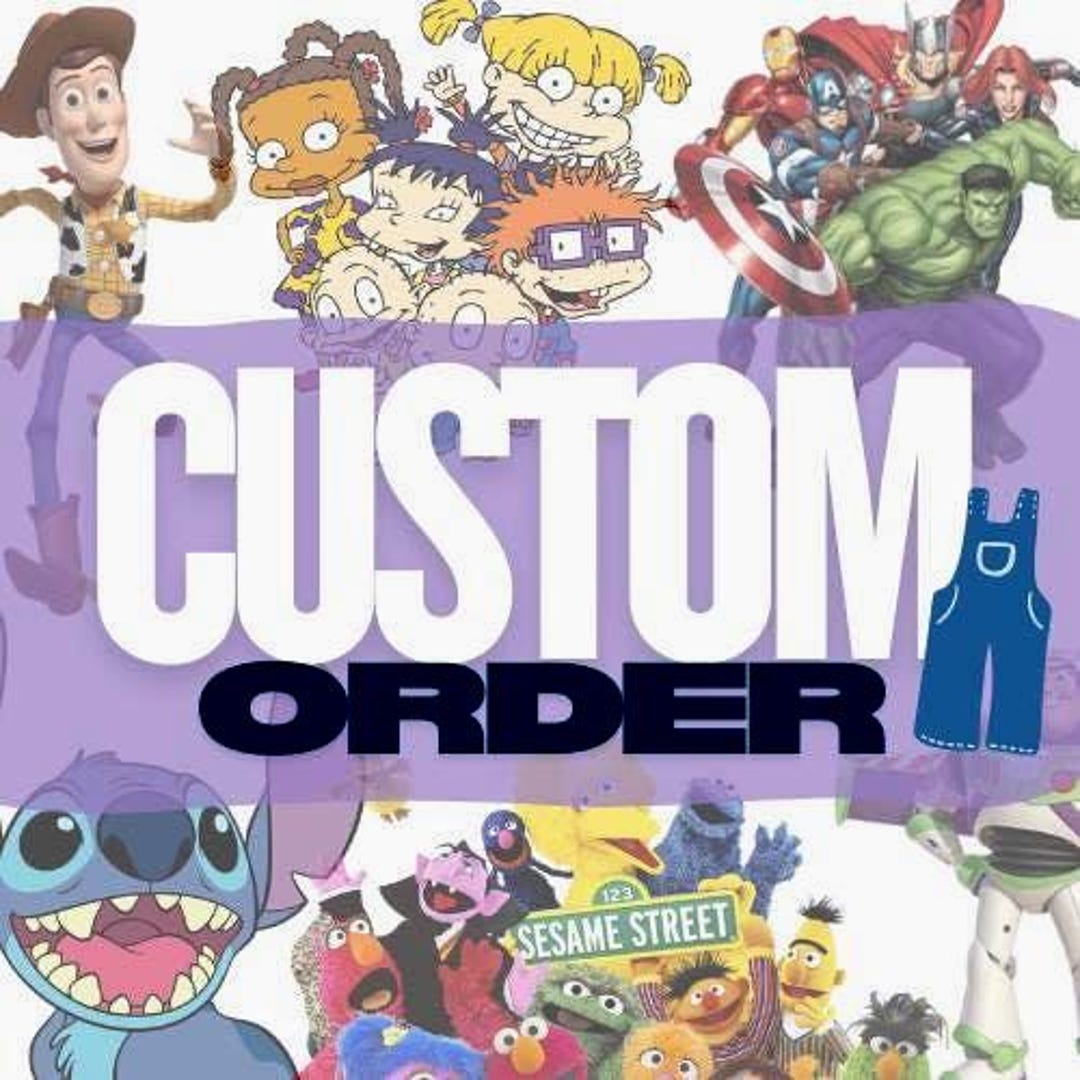 Customized Character Overalls - Etsy