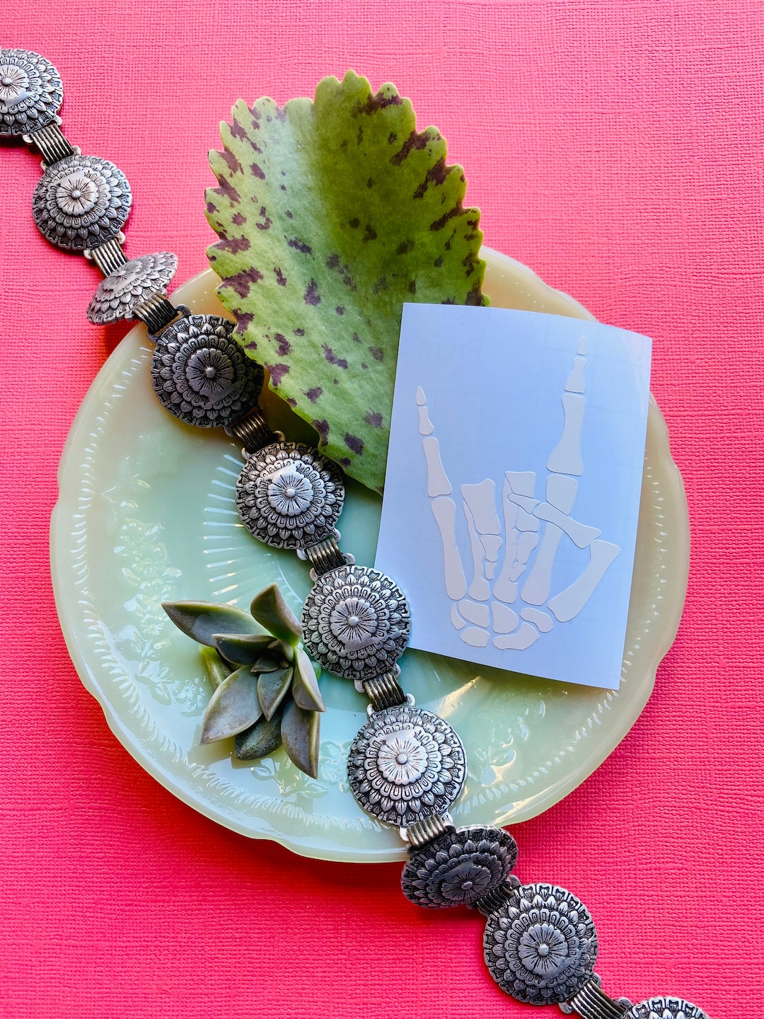 Skeleton Rock on Permanent Vinyl Decal - Halloween Sticker - Car Decal ...