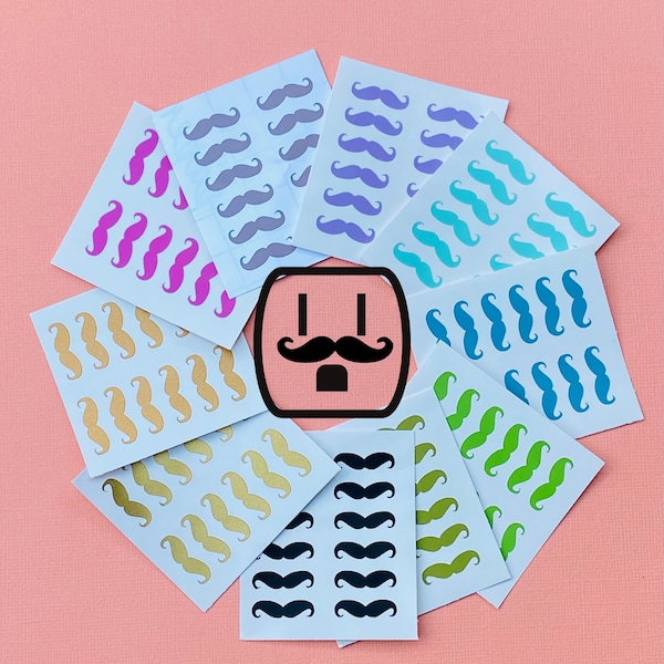Mustache Stickers - Etsy