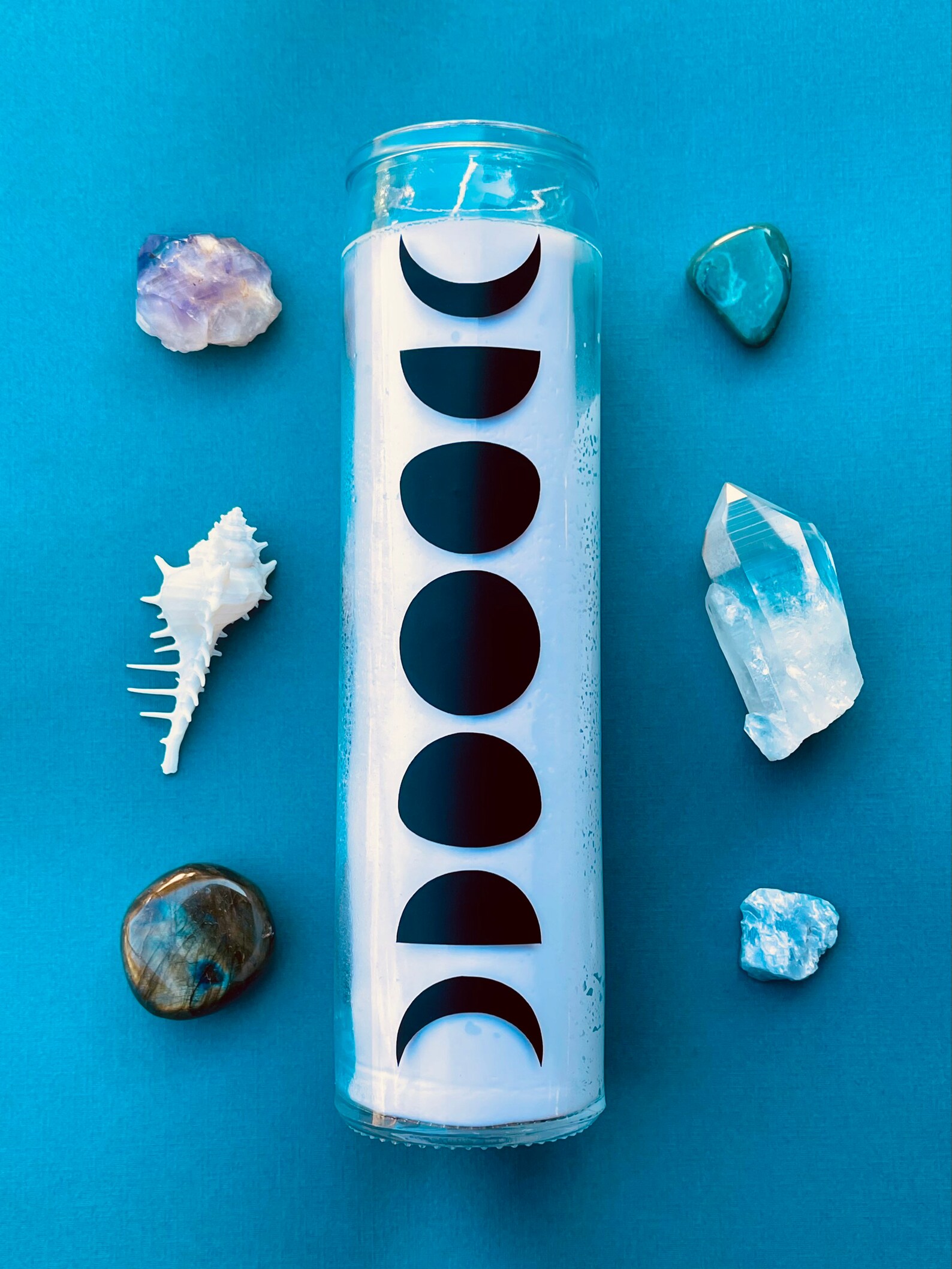 Moon Phases Candle Altar Candle Glass Jar Candle Moon - Etsy