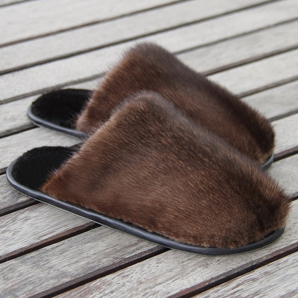 Fur Slides - Etsy