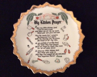Kitchen prayer plate | Etsy
