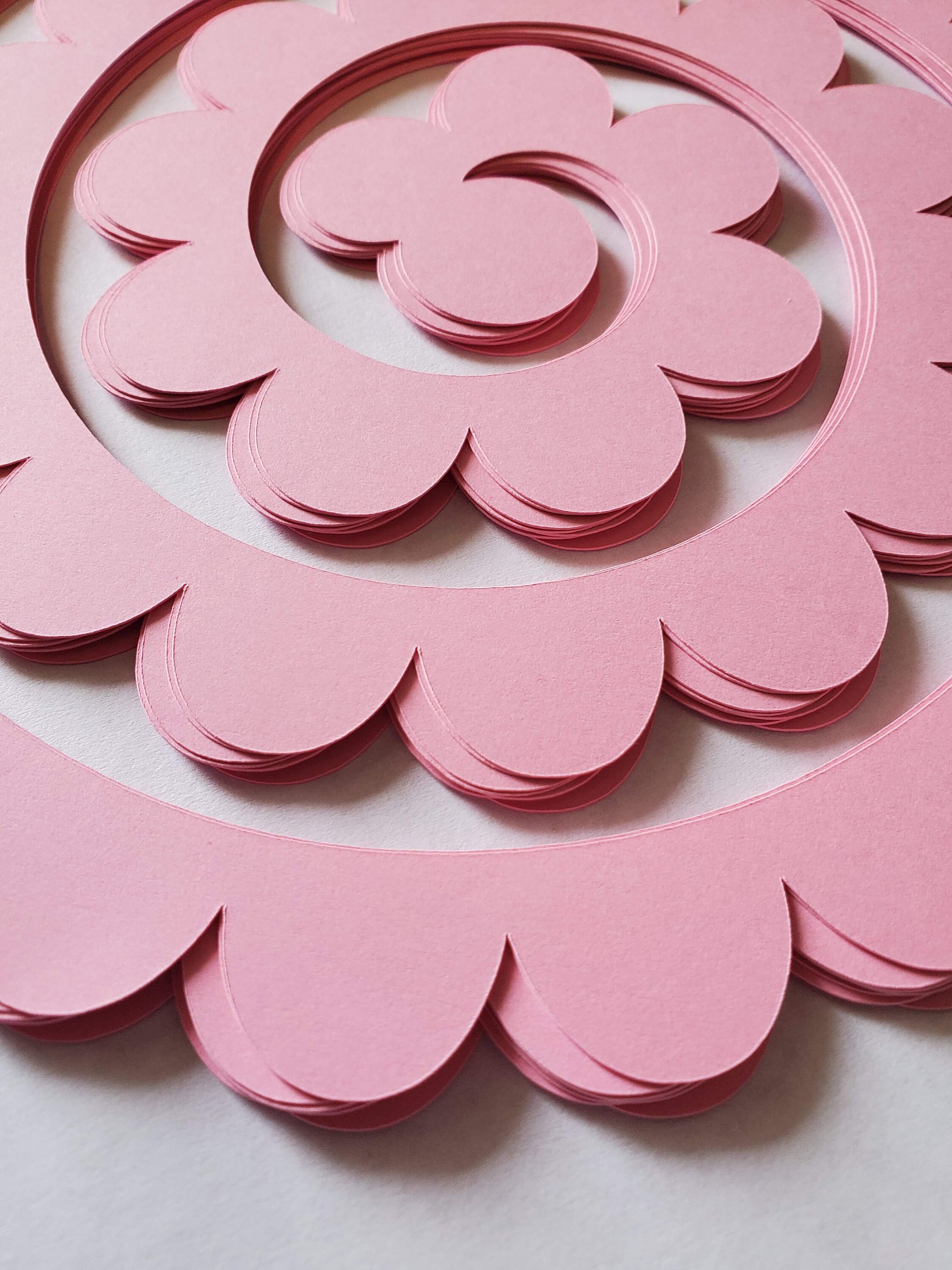 Pink Paper Flowers DIY Paper Rose Unrolled Paper Flower - Etsy